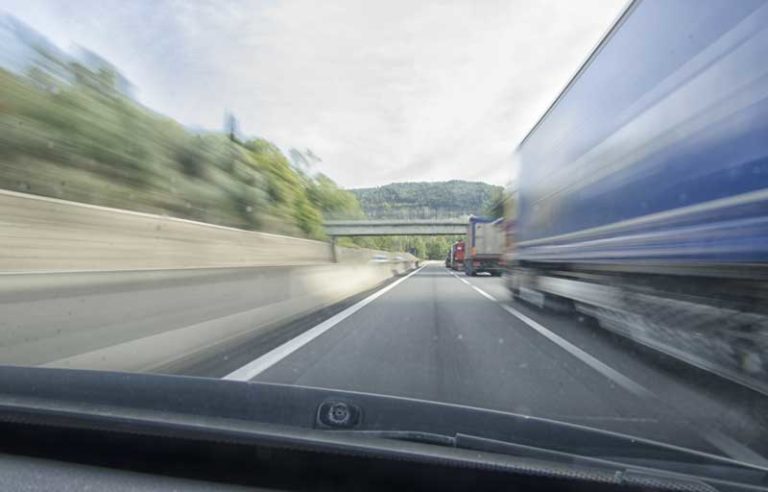 Tips for safely passing trucks on the freeway